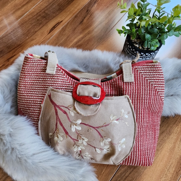 VAN WIE | Bags | Van Wie Red Branch Shoulderbag Nwt | Poshmark